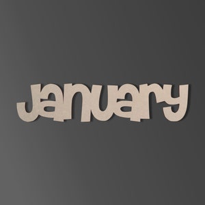 Word Cutout "january" - Cutout, Home Decor, Unfinished and Available in ...