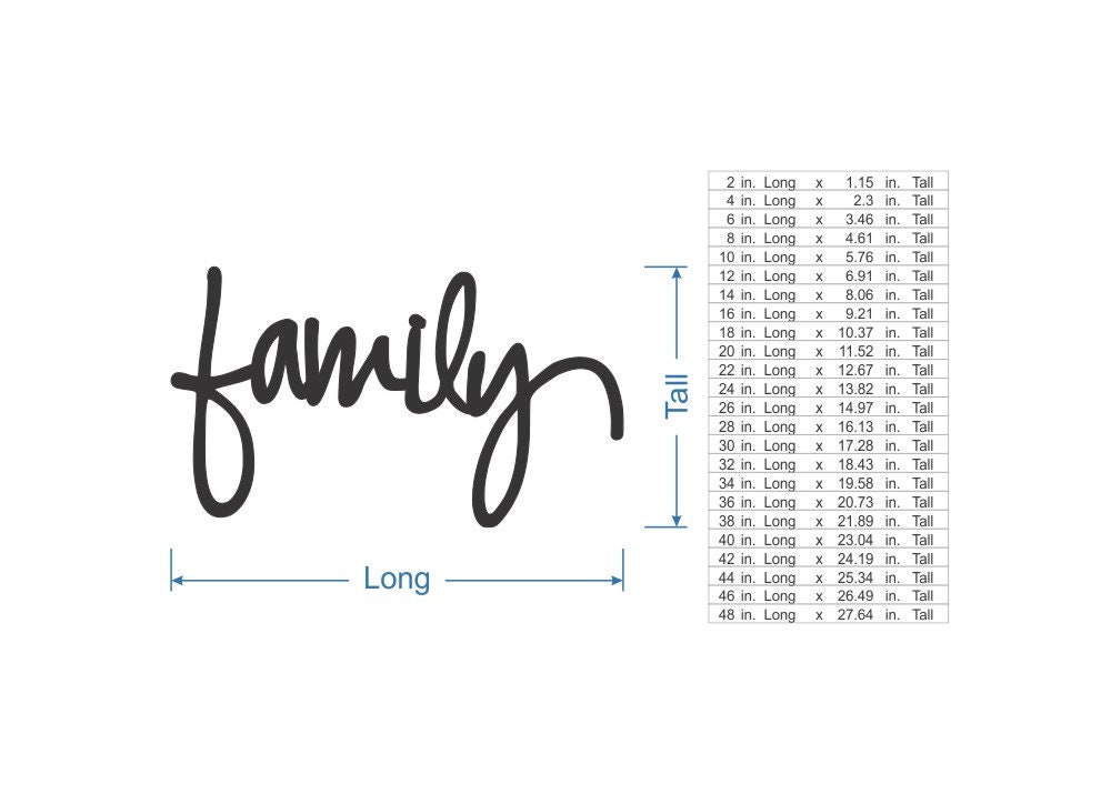 FAMILY Wall Decor Word Cutout Home Decor Unfinished and | Etsy