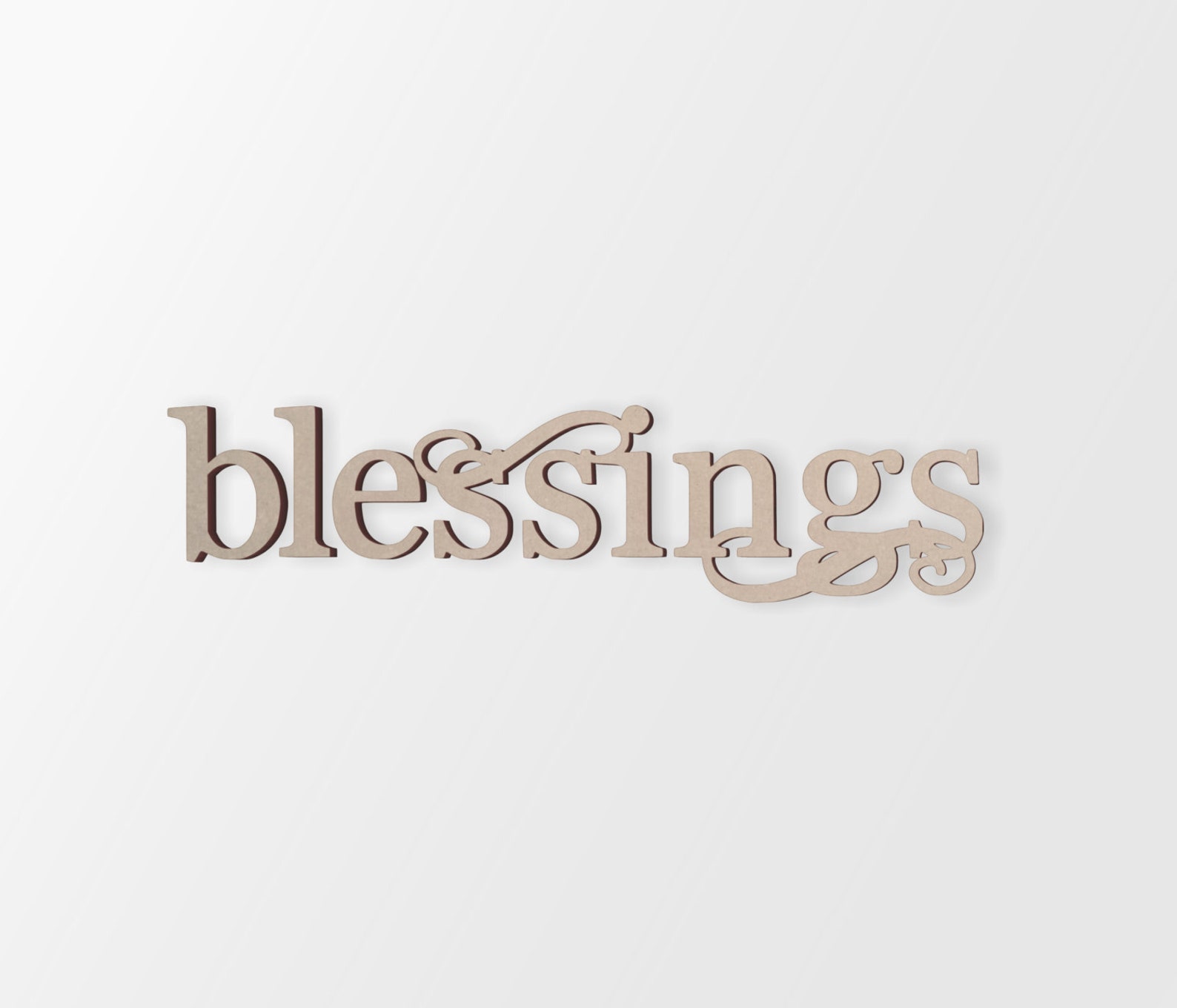 Blessings Wall Decor Word Cutout Home Decor Unfinished and - Etsy