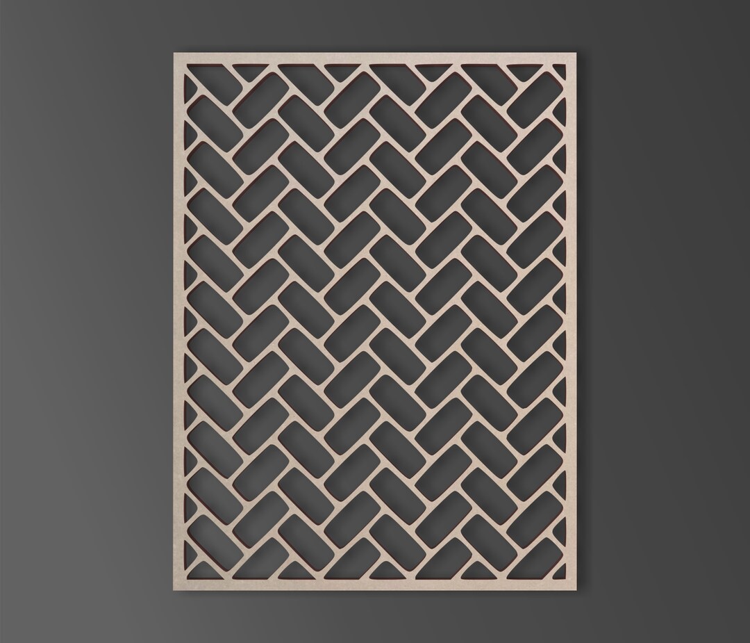 Wood Fishbone Lattice - Mandala Wall Art for Home Decor, Wall Panels ...