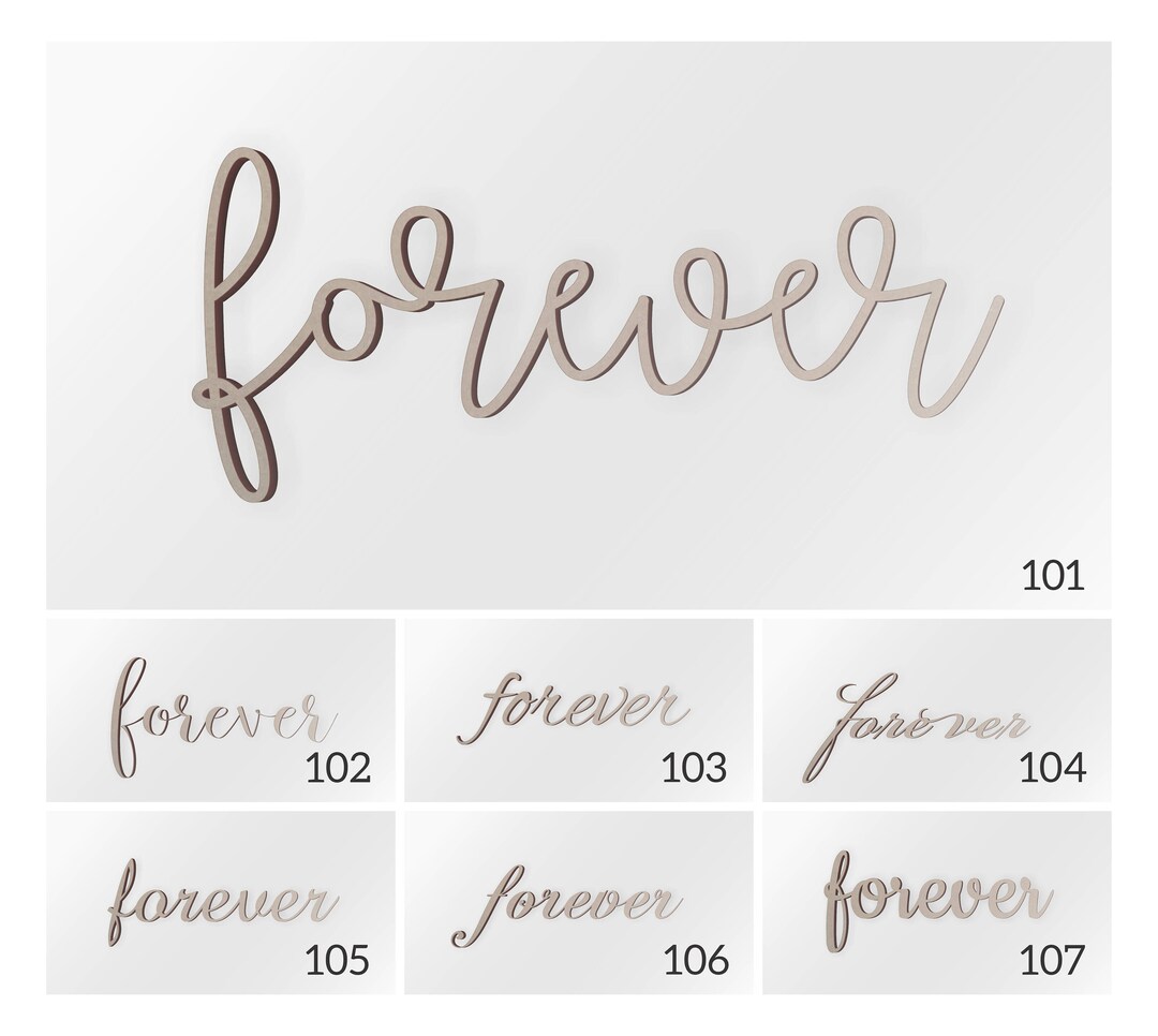 Bedroom Wall Decor, Unfinished Word "forever", Wood Signs, Bedroom Sign ...