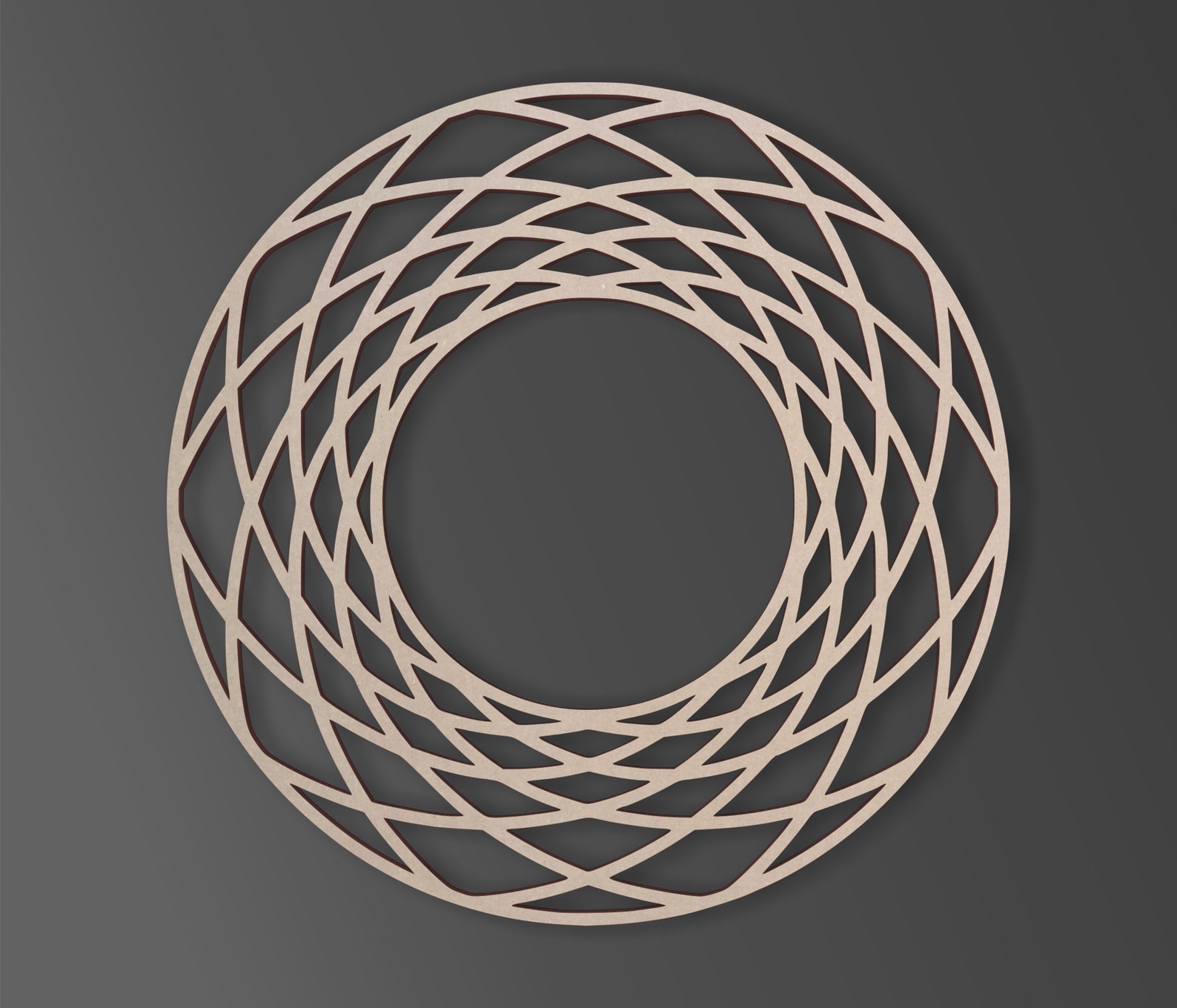 Wooden Shape Abstract Circle Frame Wooden Cutout Wall Art - Etsy