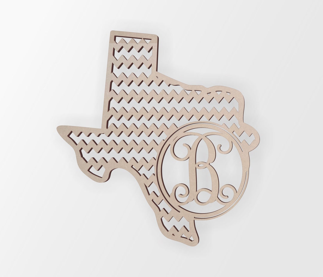Wooden Texas State Monogram: Unfinished Single Letter Decor - Etsy