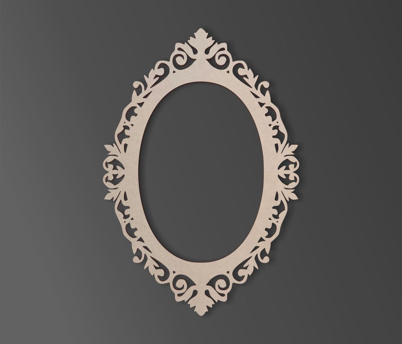 Wooden Oval Frame Cutout Decorative Frame Home Decor - Etsy