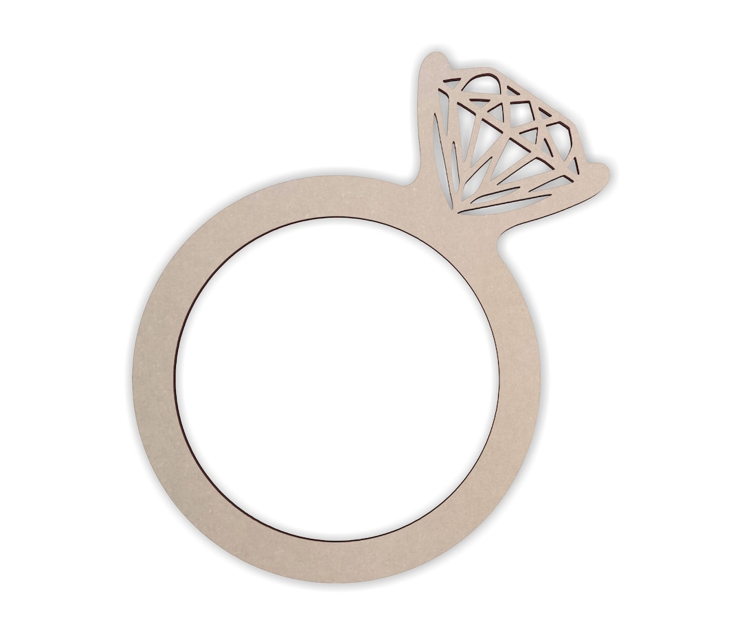 Wooden Diamond Ring Shape: Unfinished MDF Wedding Decor - Etsy