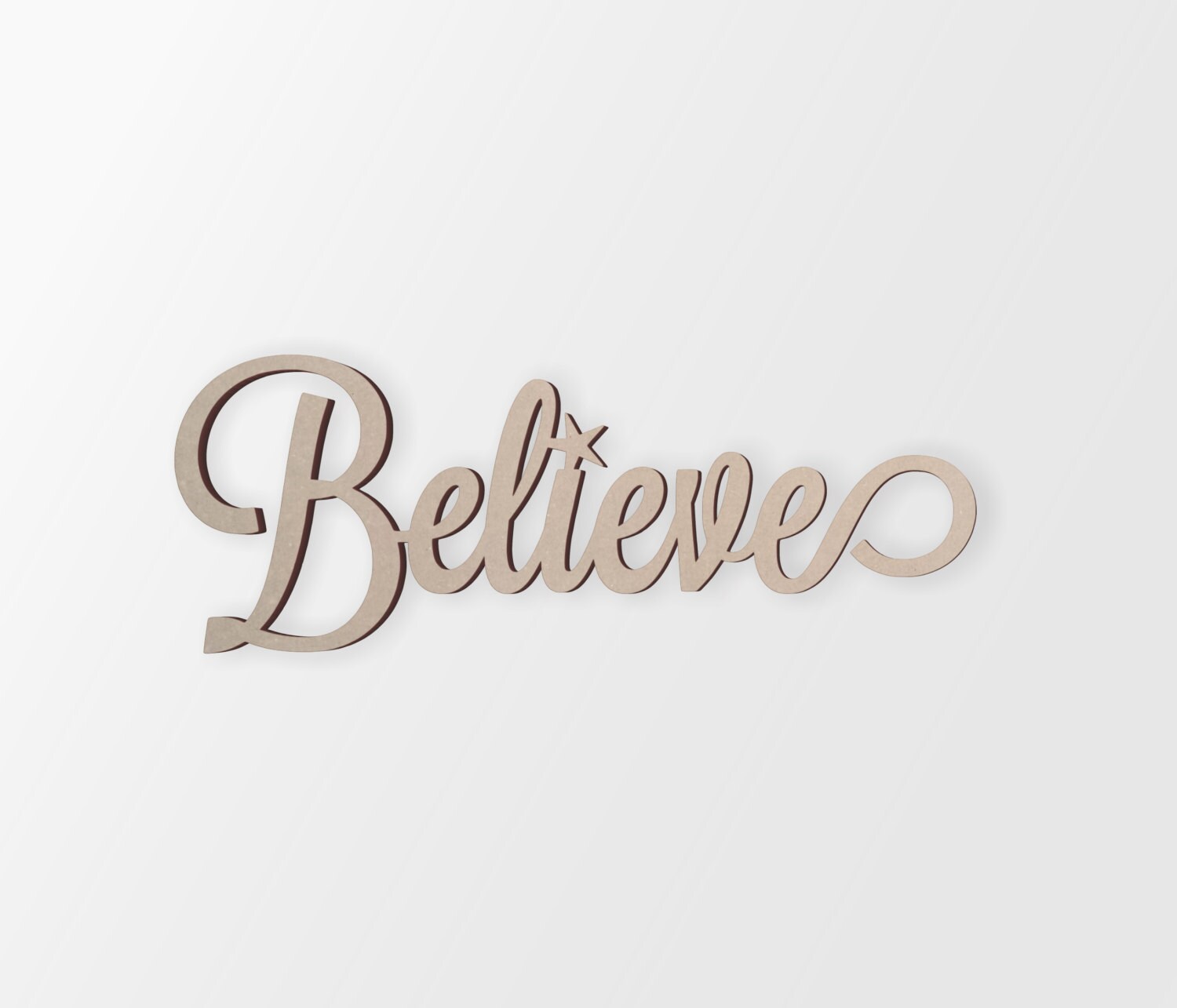 Believe Wall Decor Word - Cutout, Home Decor, Unfinished and Available ...