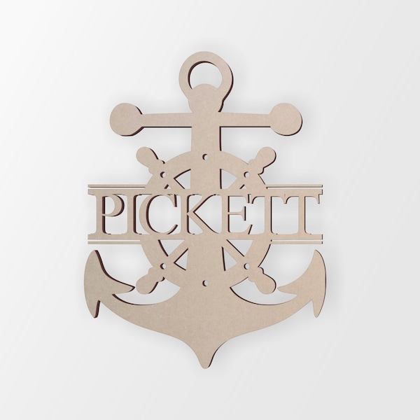 Wooden Anchor Family Sign - Etsy