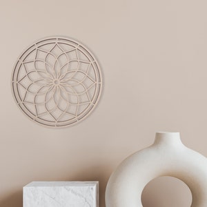 Wooden Circle Flower Shape Cutout, Home Decor, Unfinished and Available ...