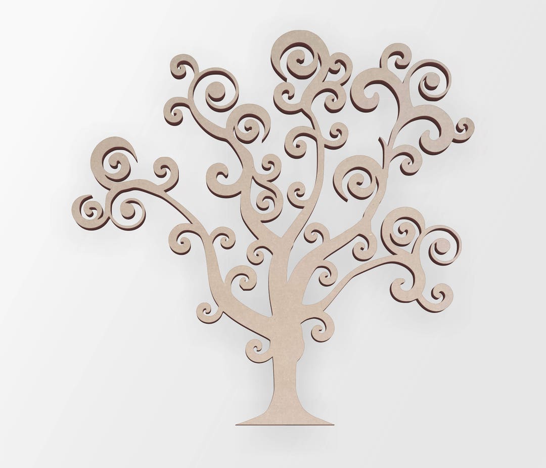 Wooden Whimsical Tree Cutout: Unfinished MDF Wall Art - Etsy