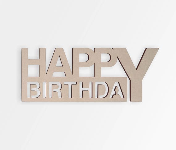 Wooden Sign happy Birthday Cutout Wall Art Home | Etsy