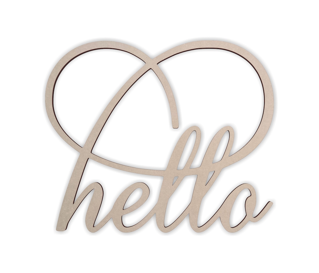 Wall Decor Word Cutout "hello" - Cutout, Home Decor, Unfinished and ...