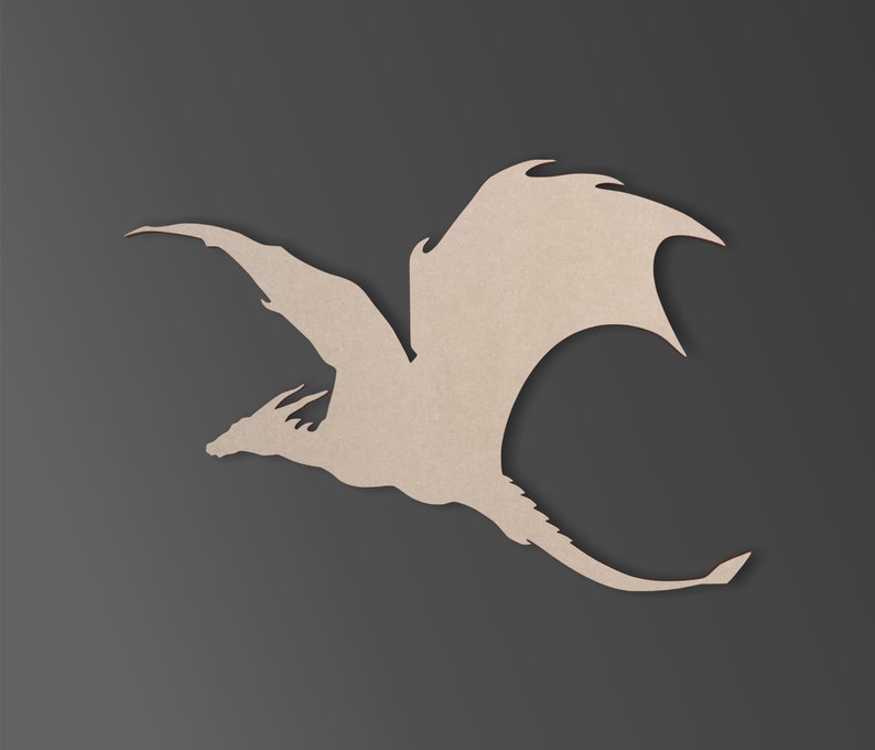 Laser Cut Wooden Dragon Wall Art: Unfinished MDF Cutout - Etsy