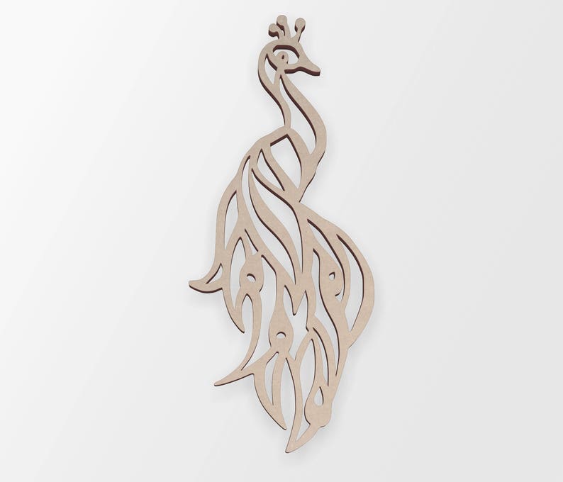 Wooden Shape Peacock Decor Wooden Cut Out Wall Art Home Etsy