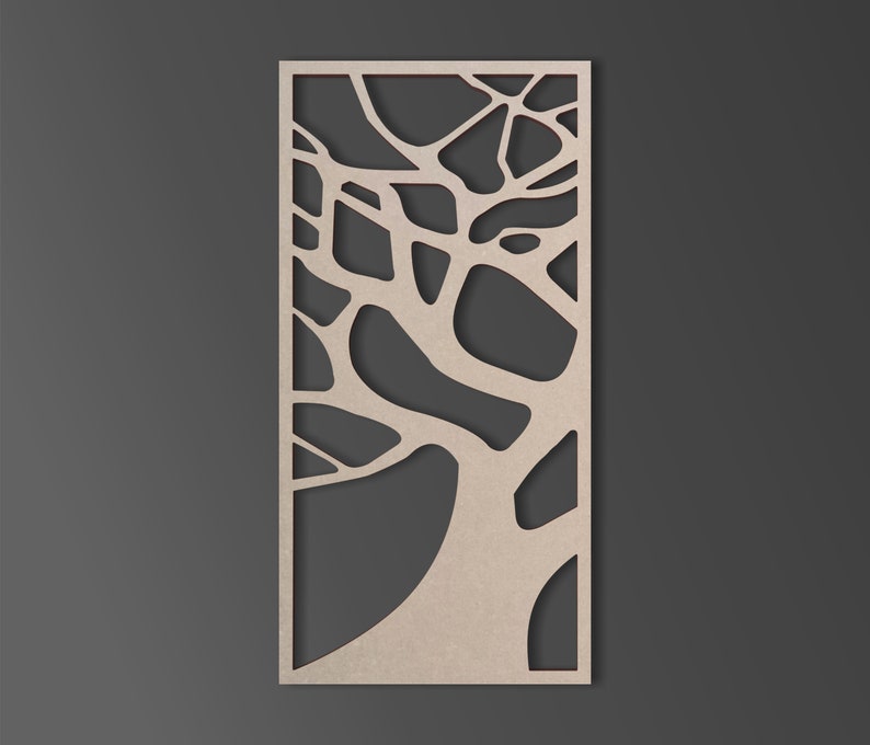 Wooden Tree Branch Panel Mandala Wall Art for Home Decor - Etsy