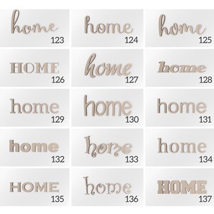 Home Wood Word, Scroll Cut Word, Home Sign, Home Cutout, Cursive Home ...
