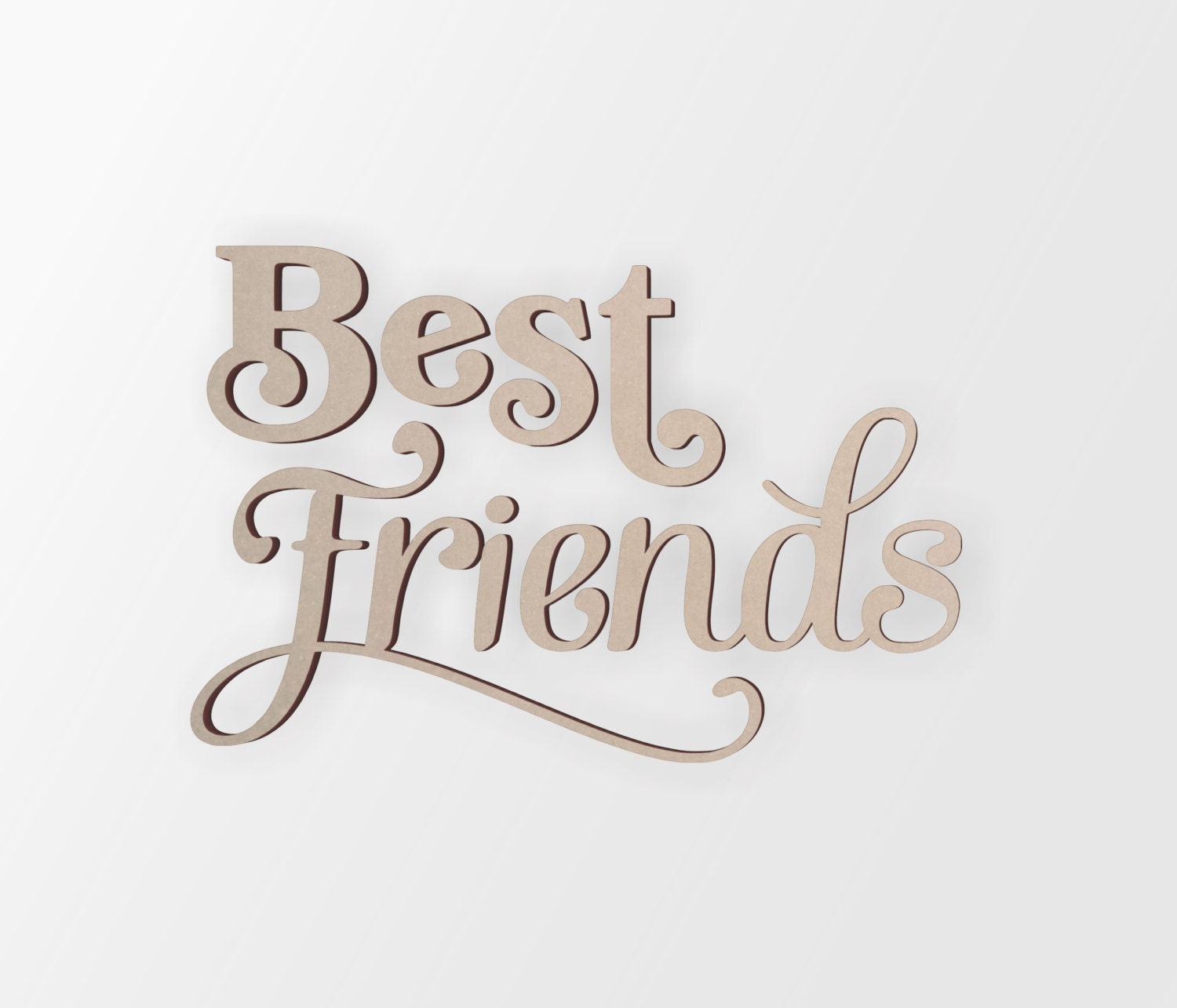 Wall Hanging Word Cutout Best Friends Cutout | Etsy