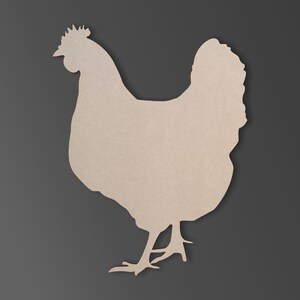 Unfinished Wooden Chicken Cutout: MDF Hen Wall Art - Etsy
