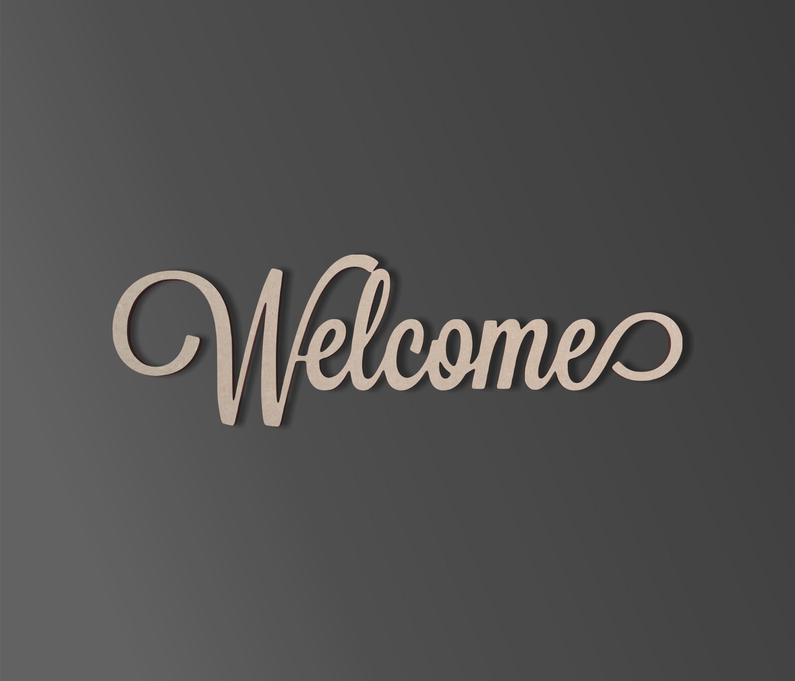 Wall Art Word "welcome" - Cutout, Home Decor, Unfinished and Available ...