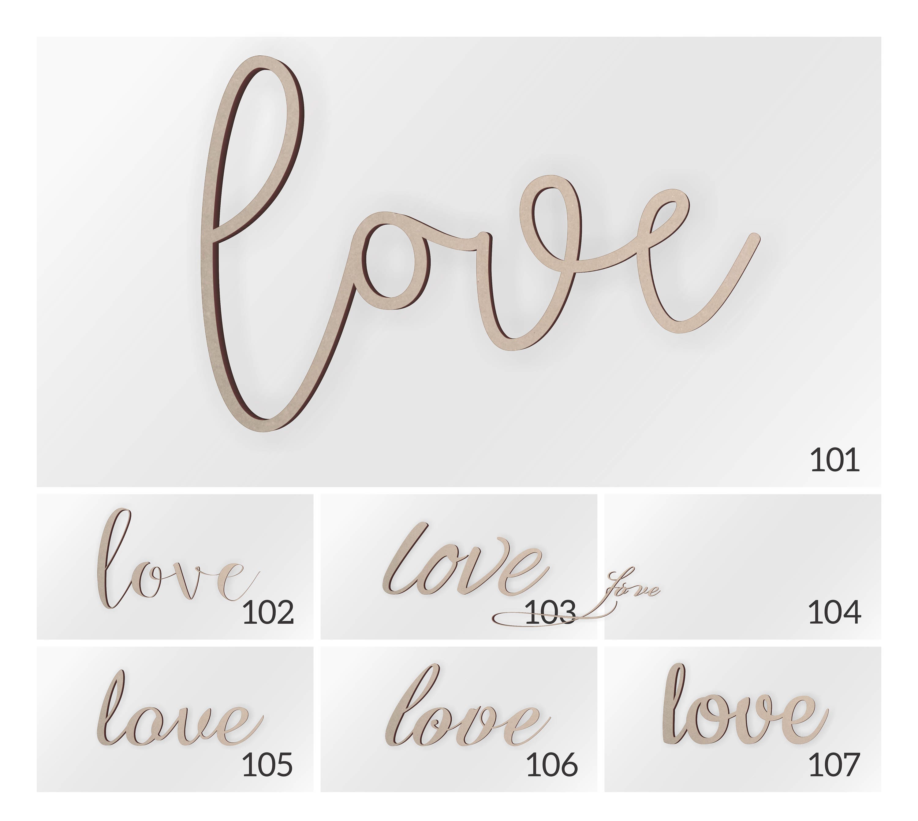 Live Laugh Love Wooden Wall Decor: Unfinished MDF Connected Words - Etsy