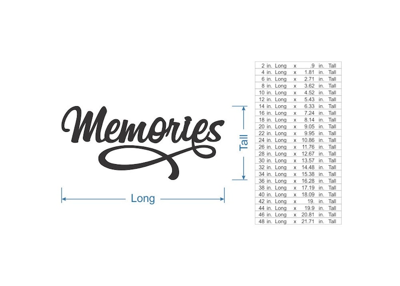 MEMORIES Wall Decor Word Cutout Home Decor Unfinished and - Etsy