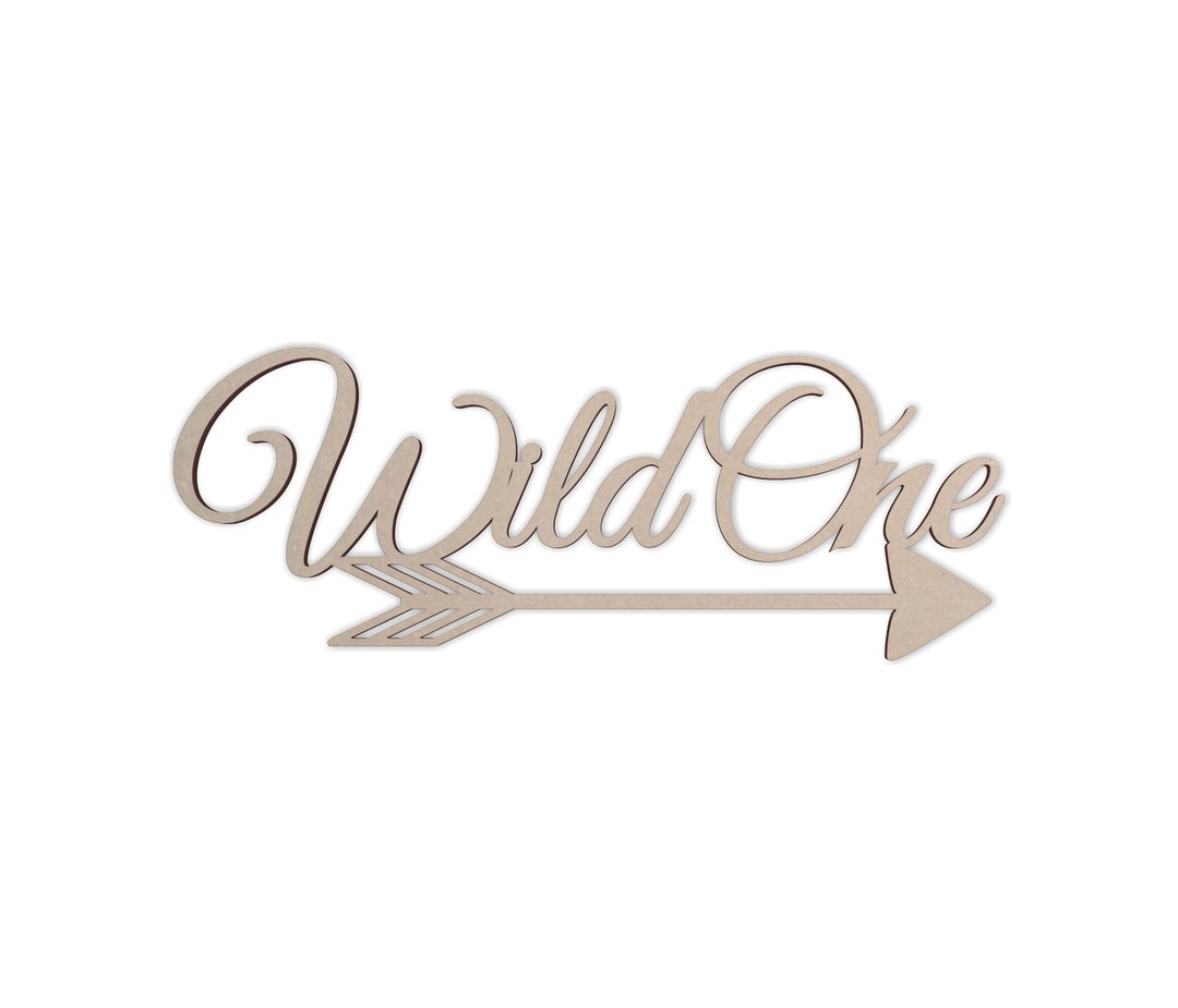 Wild One Wooden Wall Decor: Arrow Word Art - Etsy