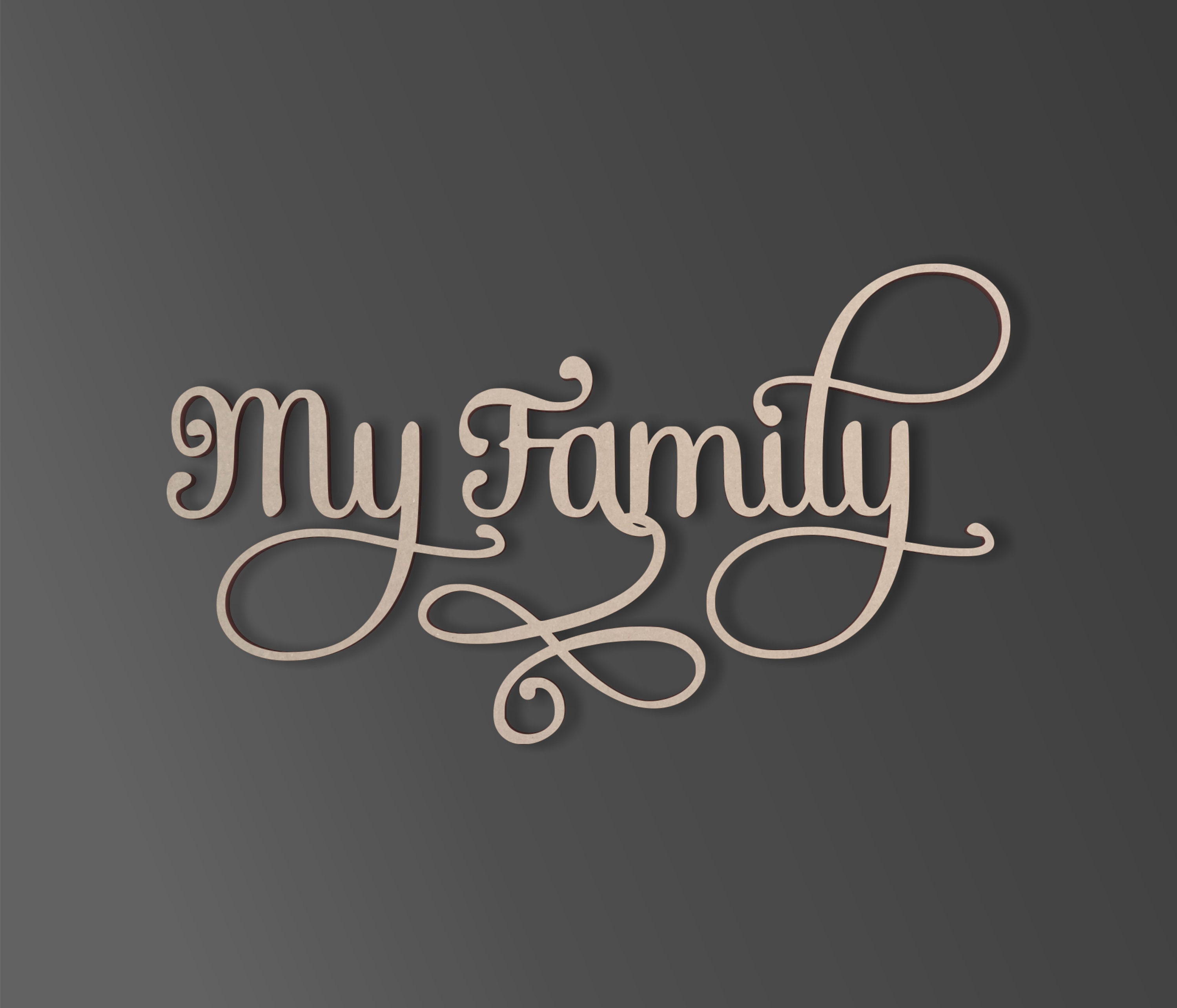 My Family Word Love My Family Quote Print Poster Typography Word Art