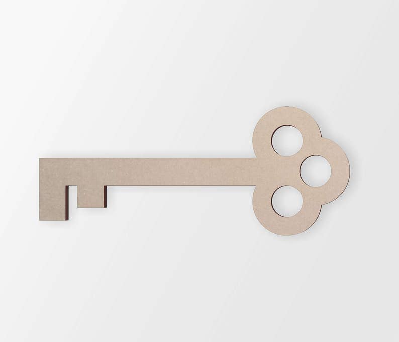 Key Shape Wooden Cutout Wall Hanging Wall Decor Home - Etsy