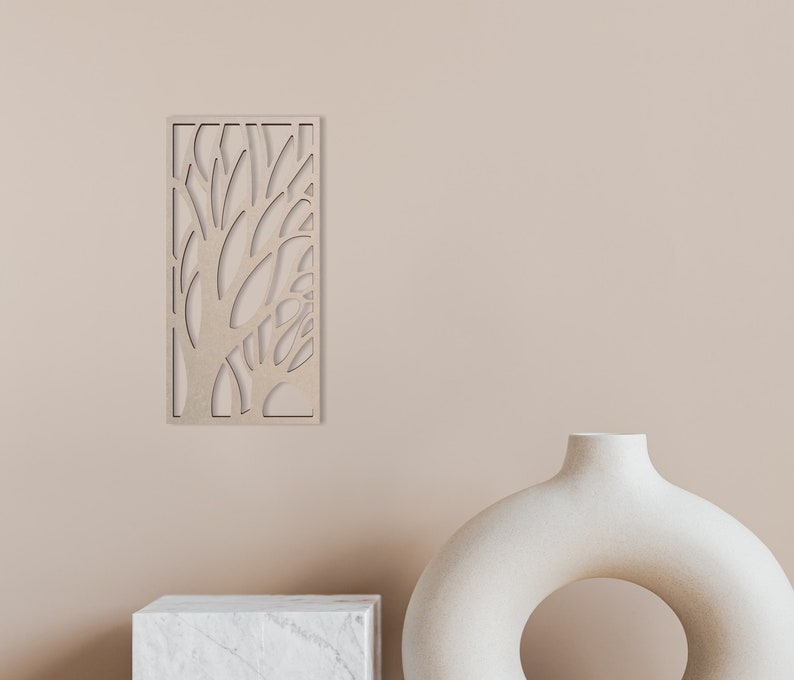 Wooden Tree Branch Lattice: Mandala Wall Art, Privacy Screen - Etsy