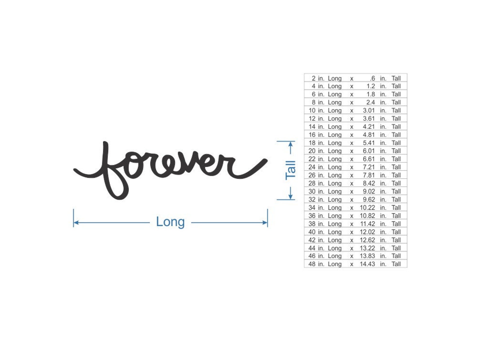 FOREVER Wall Decor Word Cutout forever Cutout | Etsy