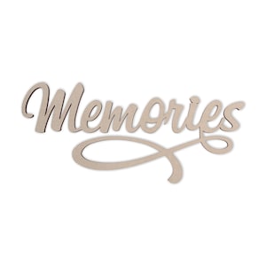 MEMORIES Wall Decor Word - Cutout, Home Decor, Unfinished and Available ...