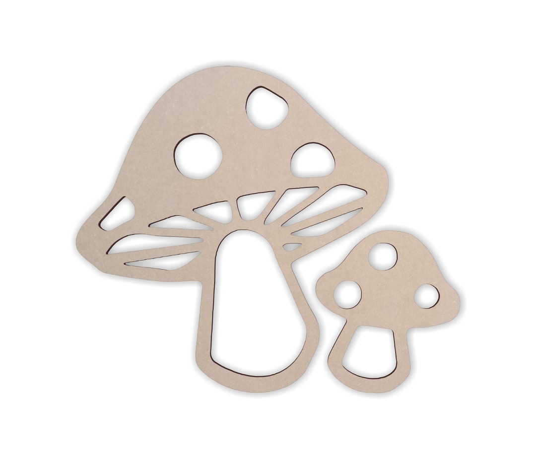 Unfinished Wooden Mushroom Shape: DIY Wall Art Decor - Etsy