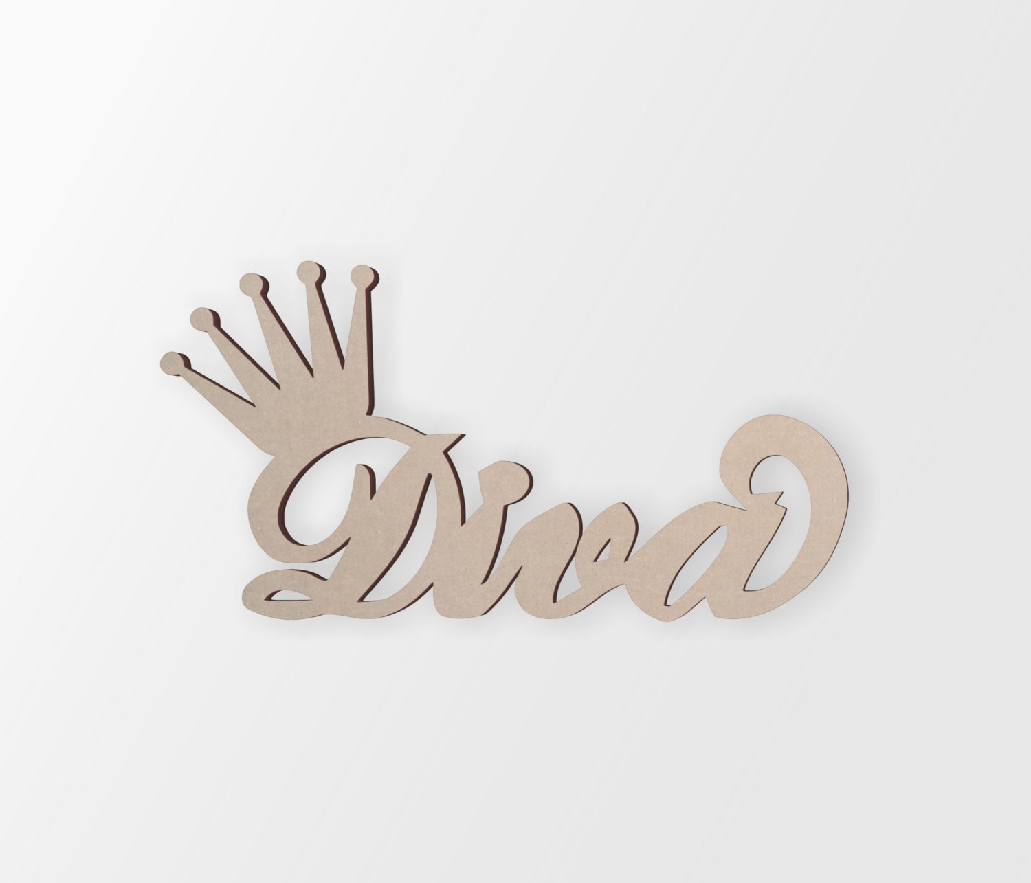 DIVA Wall Art Wooden Cutout Home Decor Unfinished and | Etsy