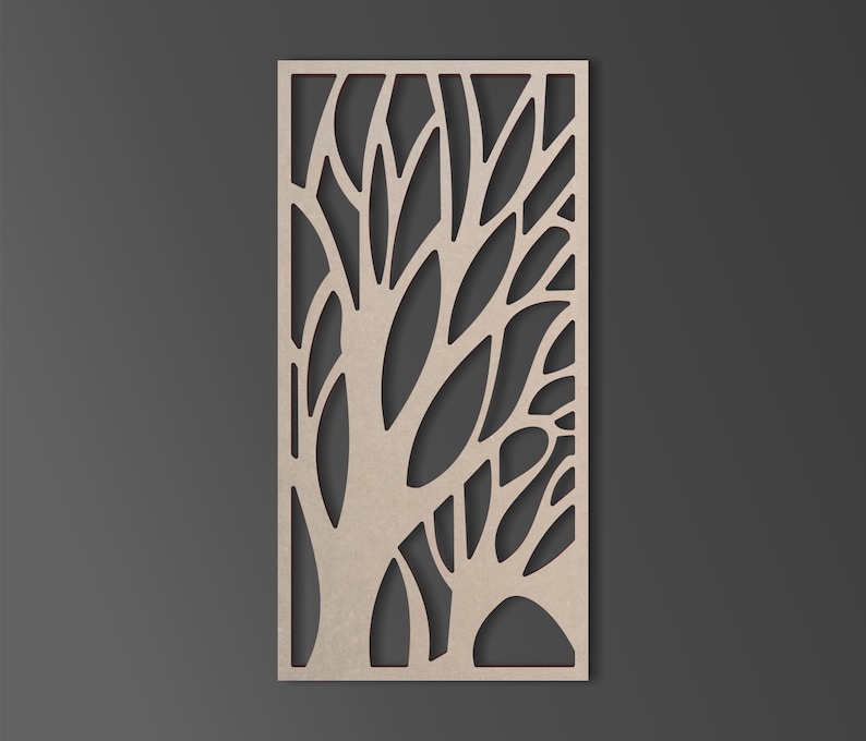 Wooden Tree Branch Lattice: Mandala Wall Art, Privacy Screen - Etsy