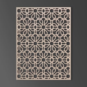 Wood Flower Lattice Design - Mandala Wall Art for Home Decor, Overlays ...