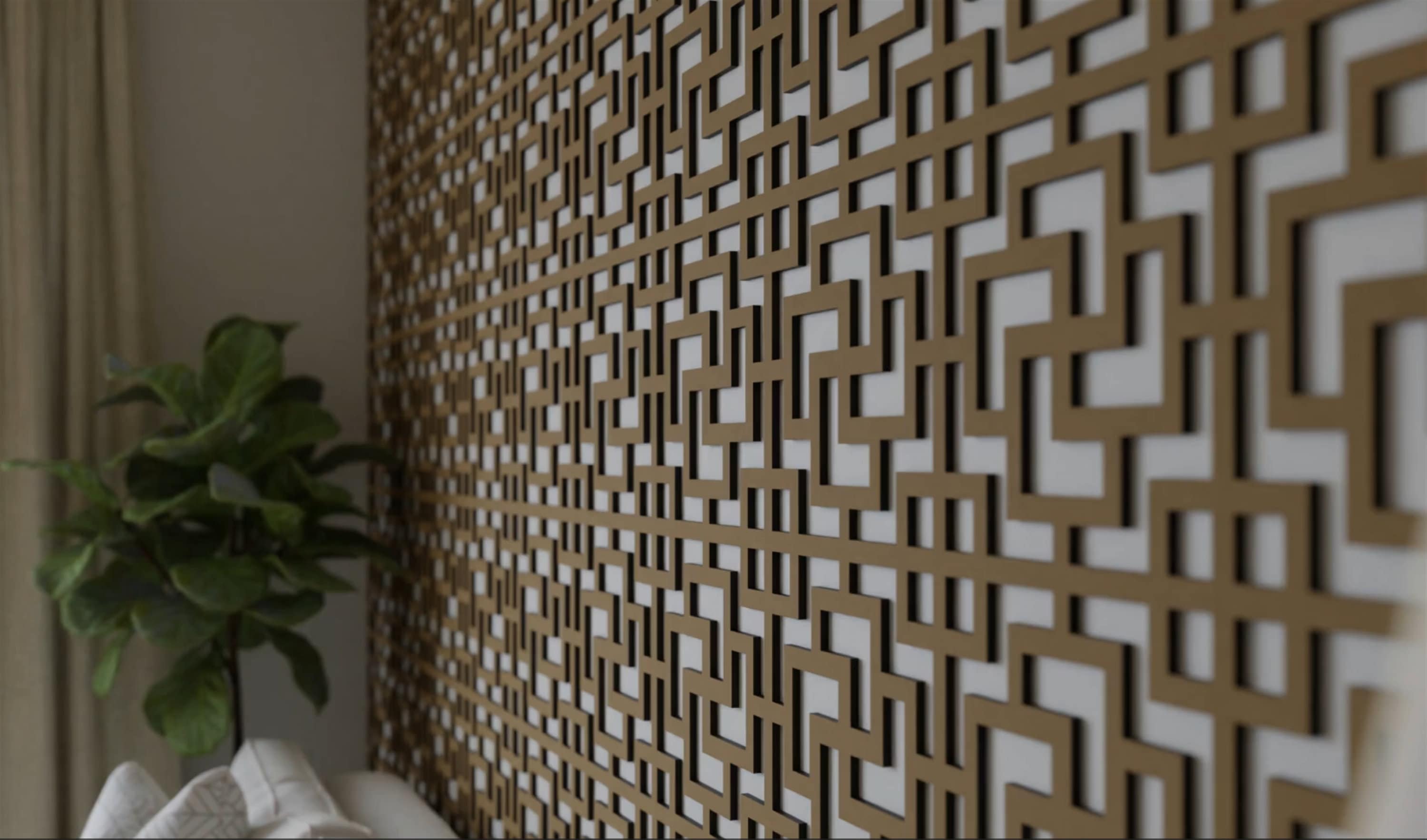 Custom Aztec Wooden Lattice Panel: Geometric Wall Art Trellis - Etsy
