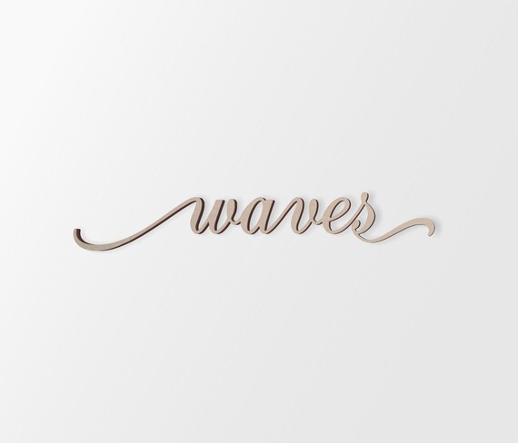 Wall Decor Word Cutout waves Cutout Home Decor - Etsy