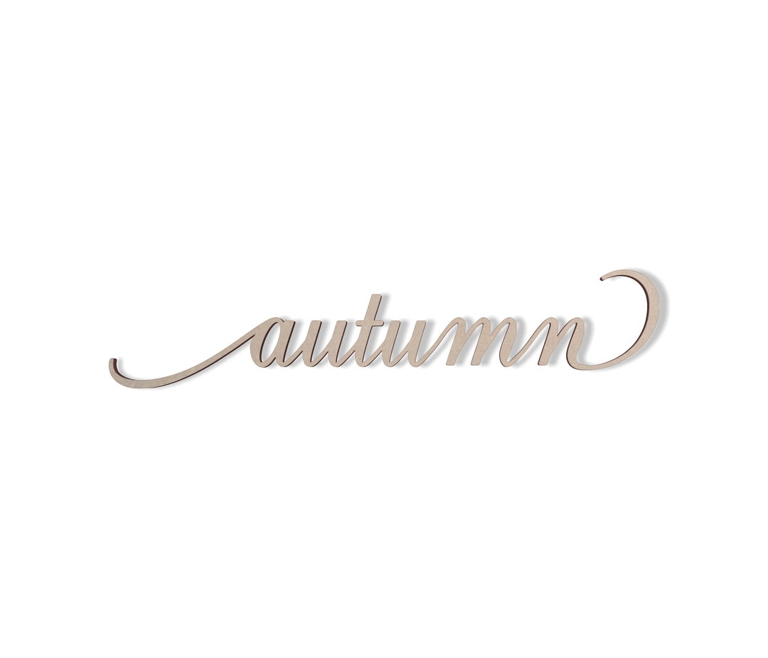 Word Cutout "autumn" - Cutout, Home Decor, Unfinished and Available in ...