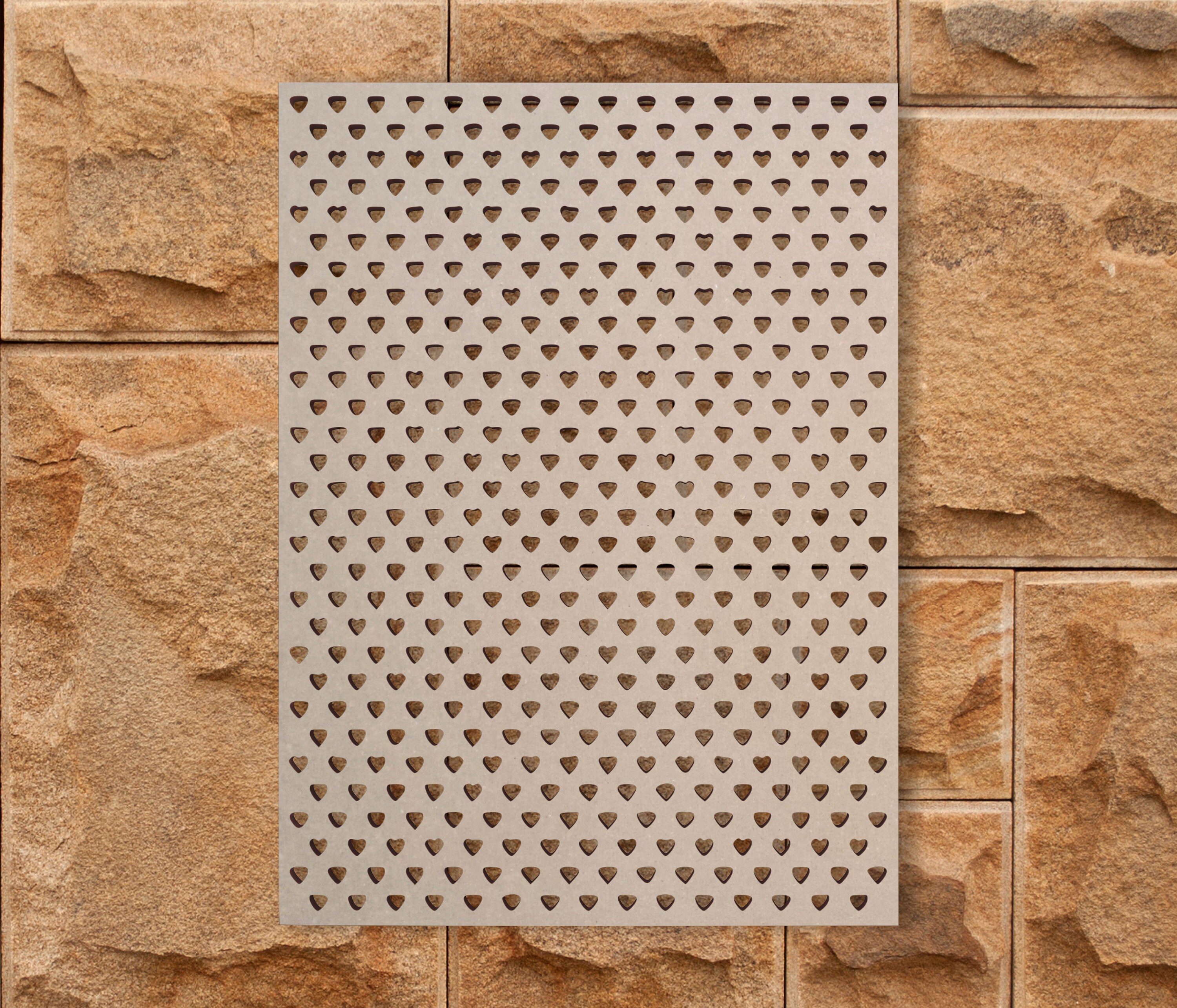 Wood Heart Pattern Fretwork Panel Mandala Wall Art for Home - Etsy