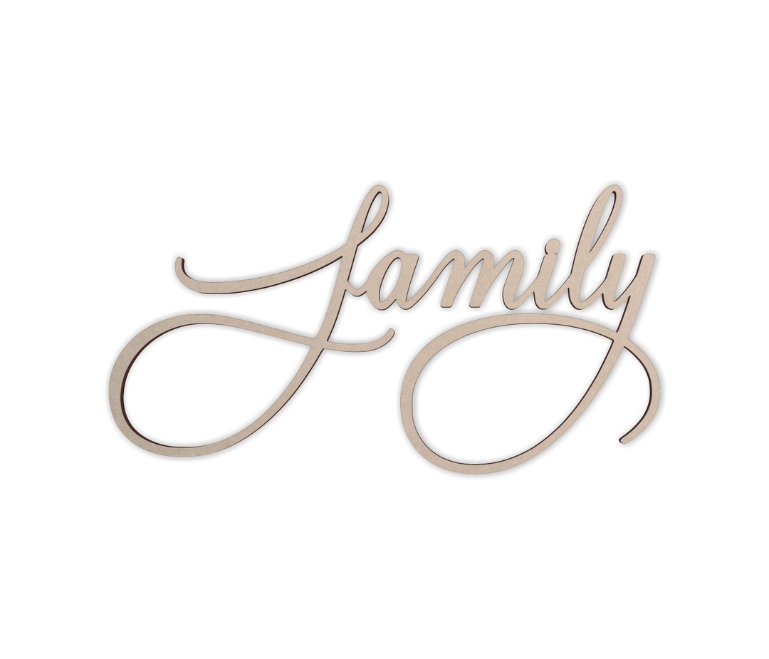 FAMILY Wall Decor Word - Cutout, Home Decor, Unfinished and Available ...