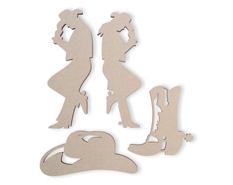 2 34 Cowboy on Bull Rodeo Wooden Cutout Shape - Etsy