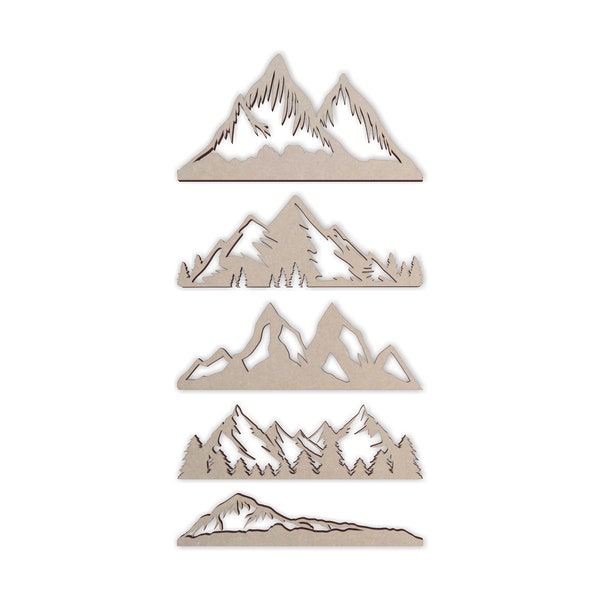 Mountain Cut Out - Etsy