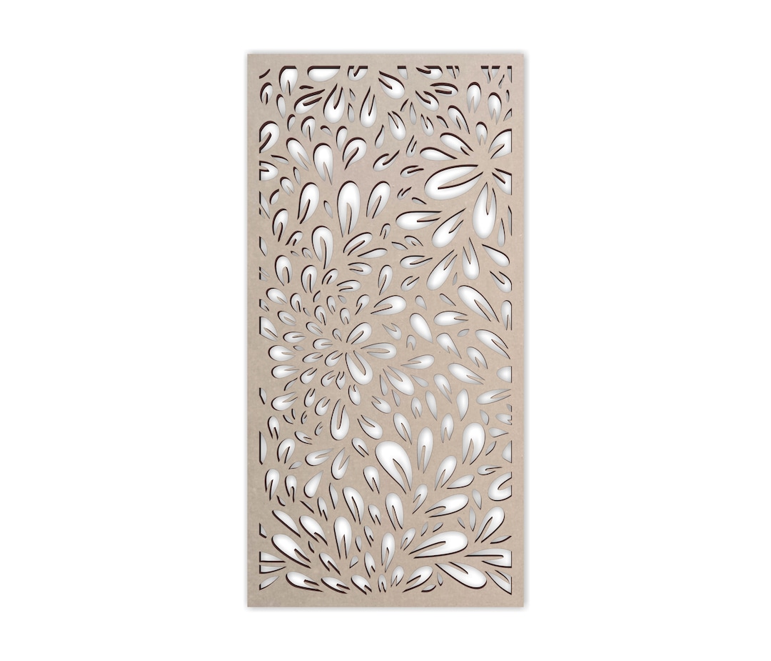 Wooden Flower Pattern Lattice - Mandala Wall Art for Home Decor, Wall ...