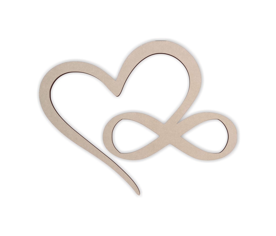 Wooden Infinity Heart Wall Decor - Unfinished MDF Craft Shape - Etsy