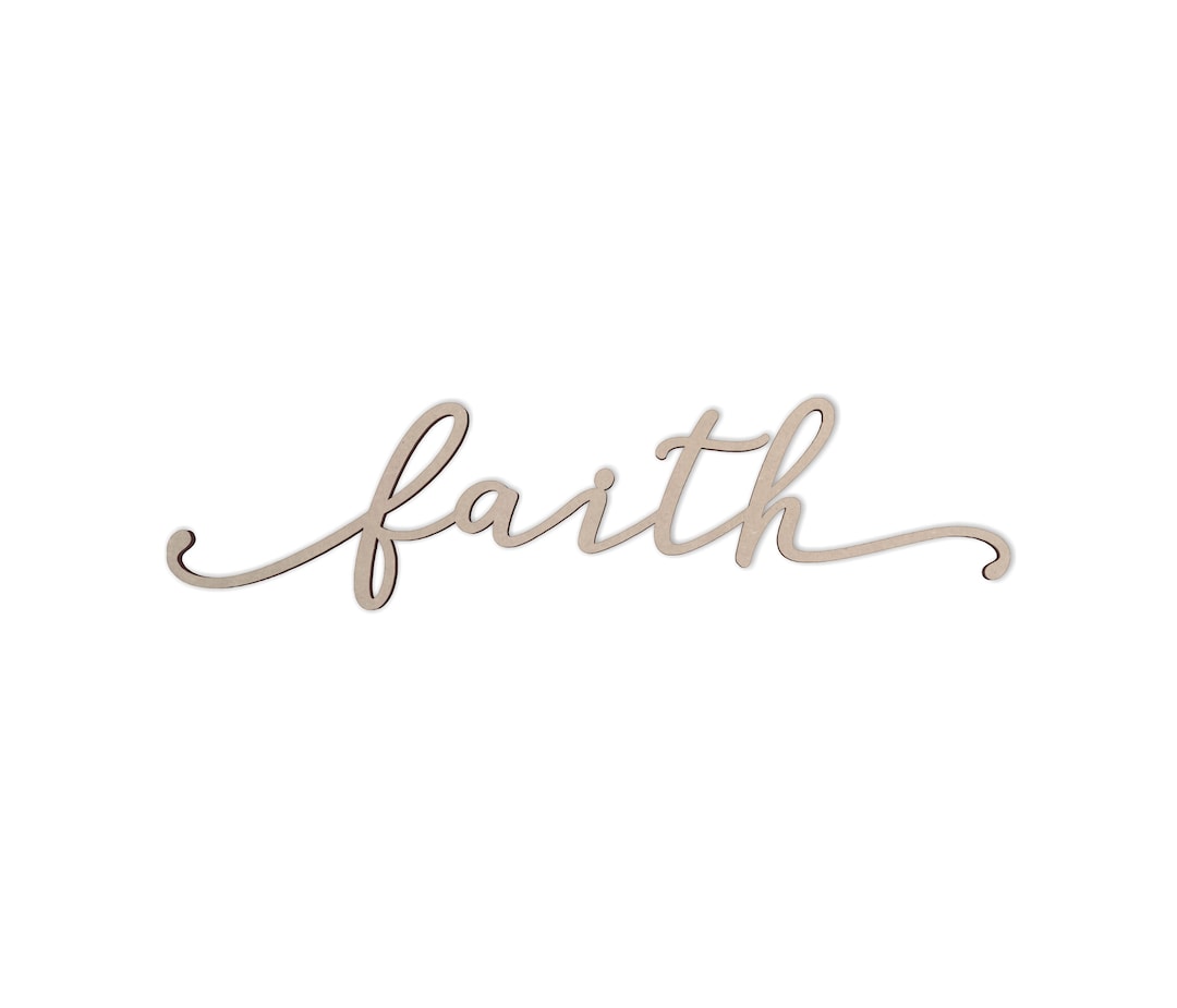 Wooden Sign "faith"- Wooden Cutout, Wall Art, Home Decor, Wall Hanging ...