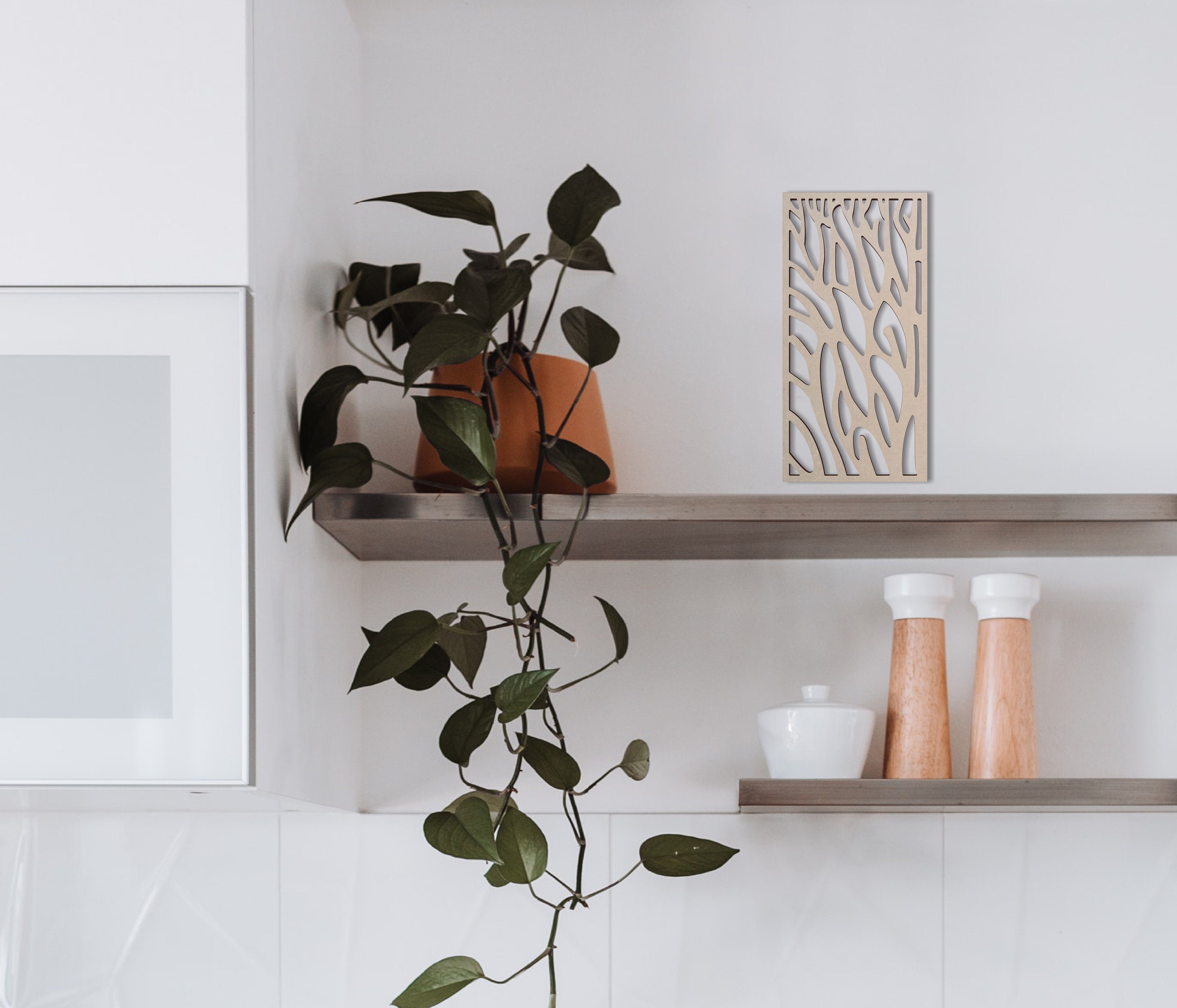 Wooden Tree Branch Lattice Overlays Mandala Wall Art for - Etsy