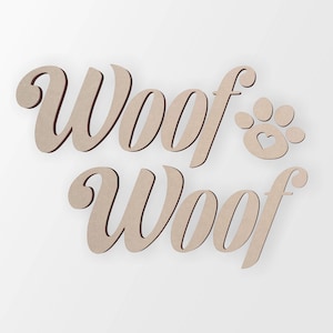 Wall Words "woof Woof" - Gift for Dog Lovers - DIY Birthday Gift ...