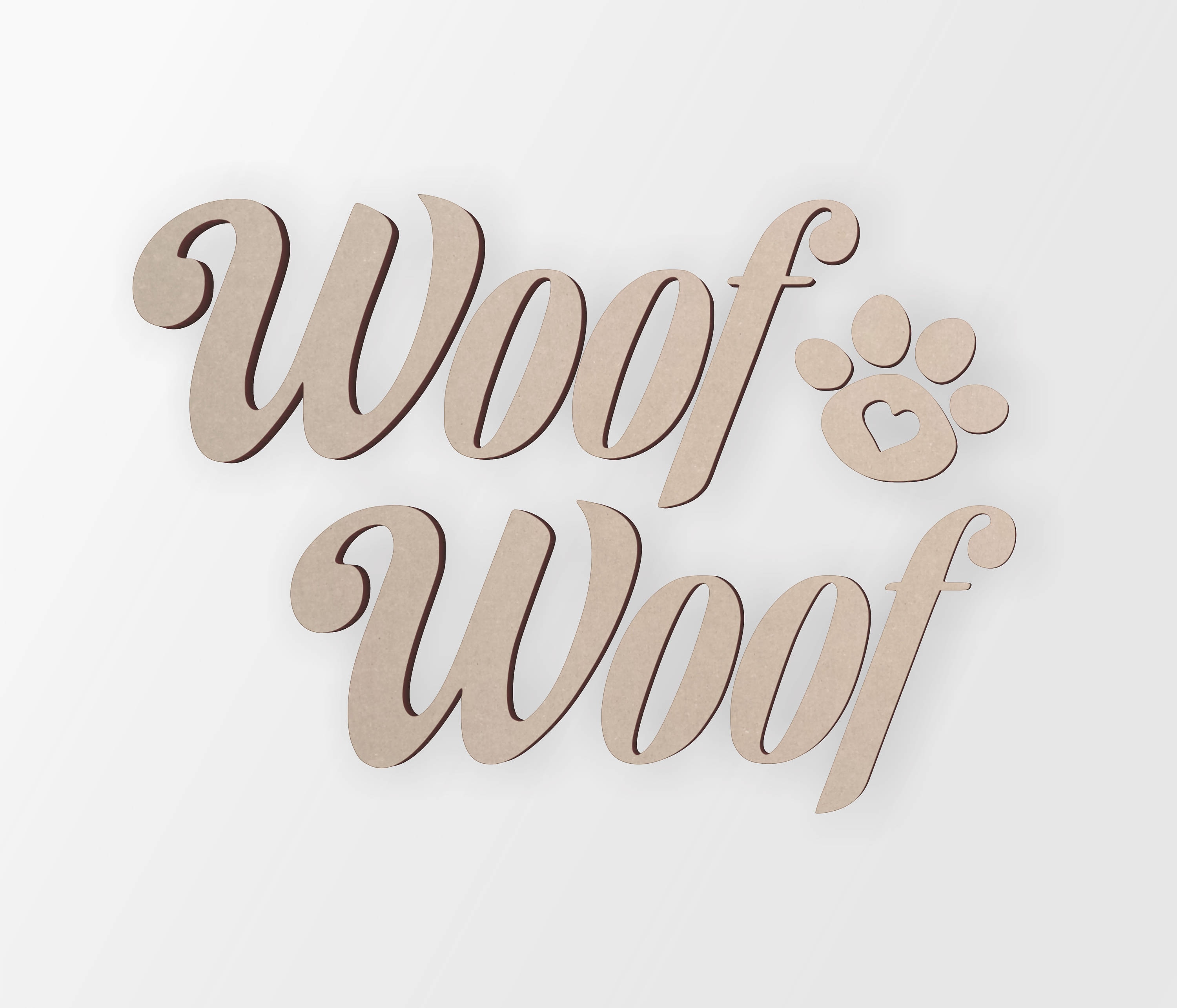 Wall Words Woof Woof Gift for Dog Lovers DIY | Etsy