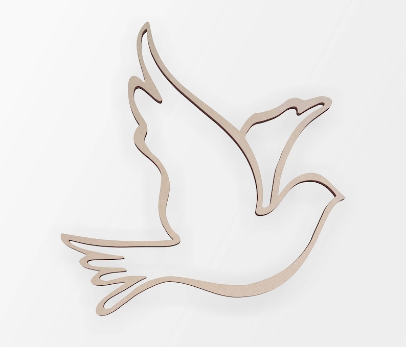 Wooden shape Dove Wooden Cut Out Wall Art Home Decor Wall | Etsy