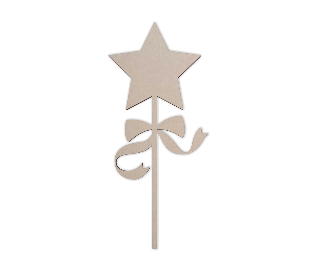 Wooden Princess Wand Princess Wand Cutout Nursery Room Decor Wood Fairy ...