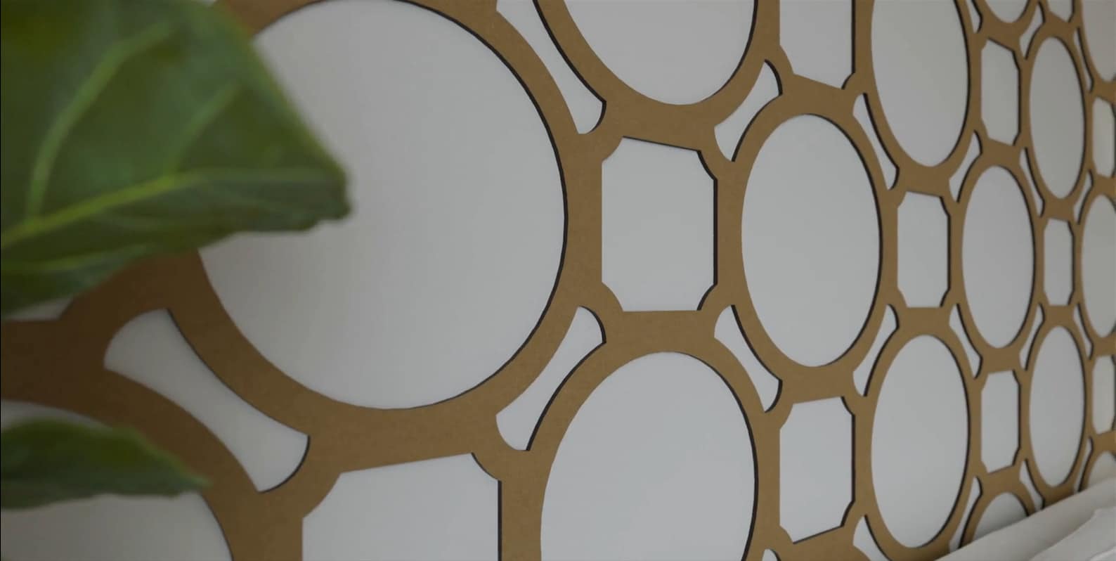 Geometric Circle Wood Wall Panel, 3D Lattice Art, Modern Paintable ...